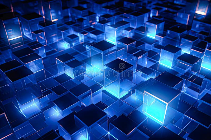 An Abstract Composition of Cubes in the Shape Stock Image - Image of ...