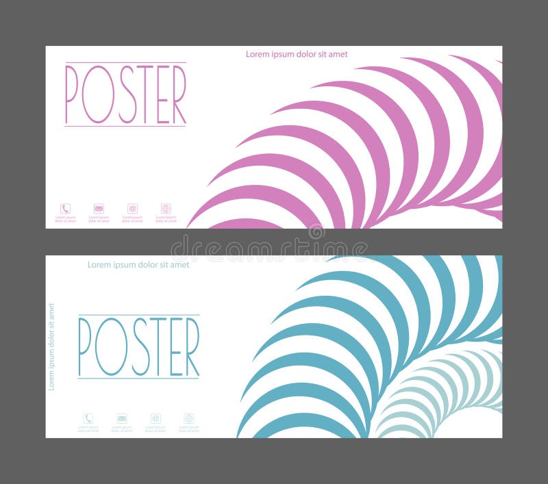 Abstract Composition of Curved Lines. a Template for a Cover, Poster ...