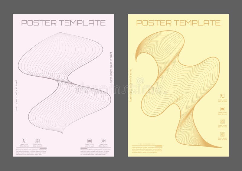 Abstract Composition of Curved Lines. a Template for a Cover, Poster ...