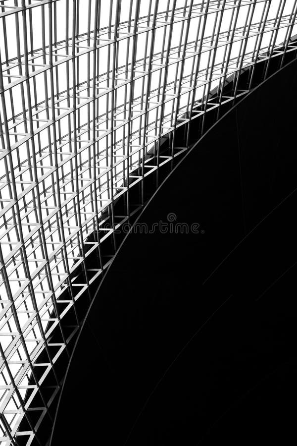 Abstract Composition of Curved and Straight Lines in an Intricate ...