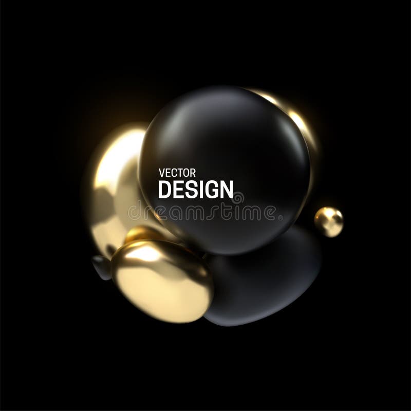Abstract Composition with 3d Spheres Cluster. Stock Vector ...