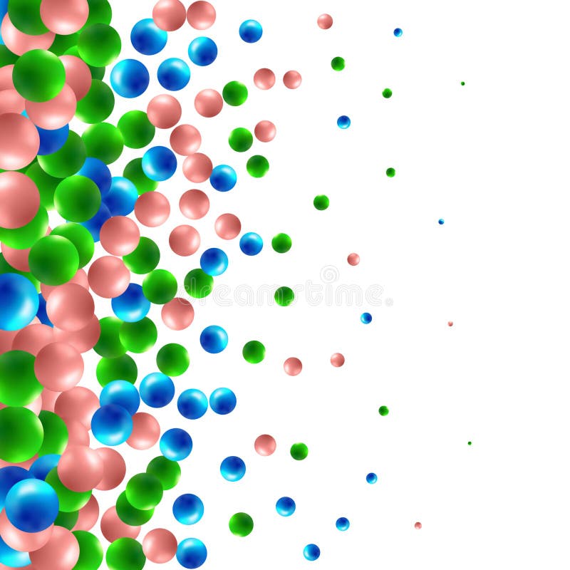 Abstract Composition with 3d Spheres. Color Pearls. Eps 10 Stock ...