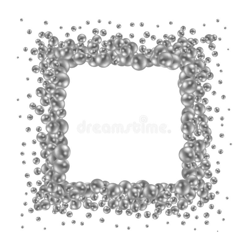 Abstract Composition with 3d Spheres. Pearls. Eps 10 Stock Illustration ...