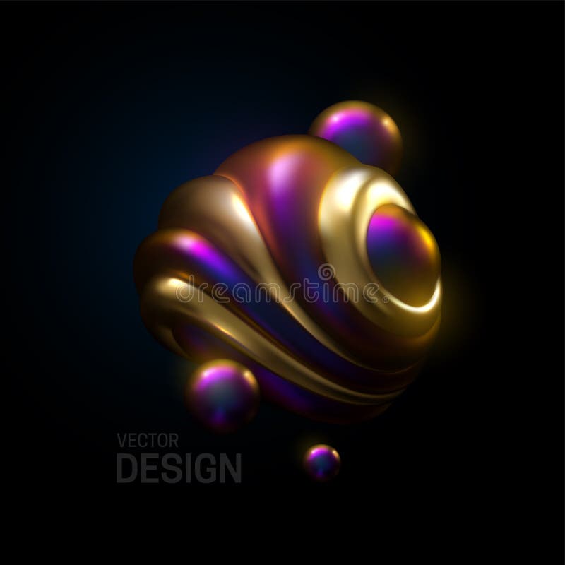 Abstract Composition with 3d Spherical Shapes Stock Vector ...