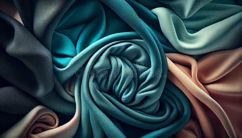 Abstract Set of Fabrics, Colourful Textile Samples, Different Types of ...