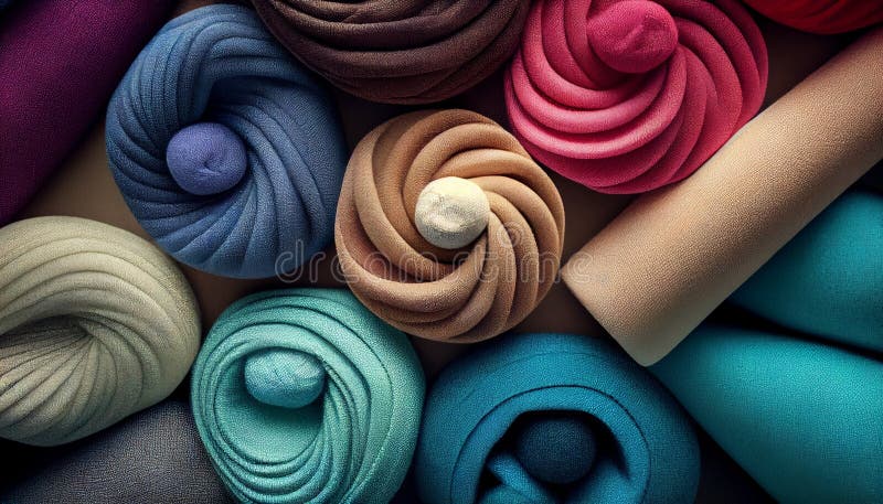 Abstract Set of Fabrics, Colourful Textile Samples, Different Types of ...
