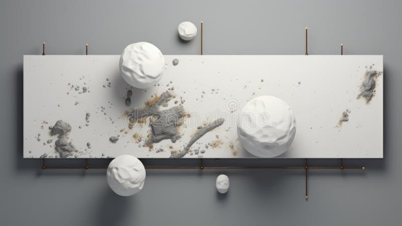 Abstract Composition of Different Shapes and Spheres. Three-dimensional ...