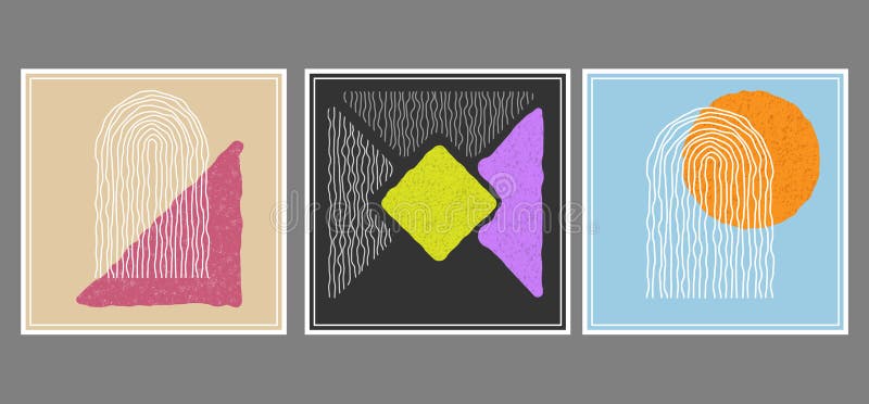 Abstract Composition of Distorted Geometric Shapes Stock Vector ...