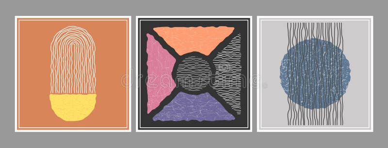 Abstract Composition of Distorted Geometric Shapes Stock Vector ...