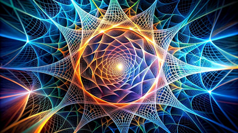 Geometric Harmony: a Dance of Lines and Curves Neural Network Art Stock ...