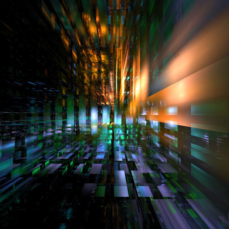 Abstract Composition Features Bright Colors and Dynamic Lines that ...