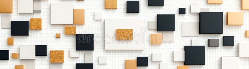 This Abstract Composition Features a Variety of Geometric Shapes in ...