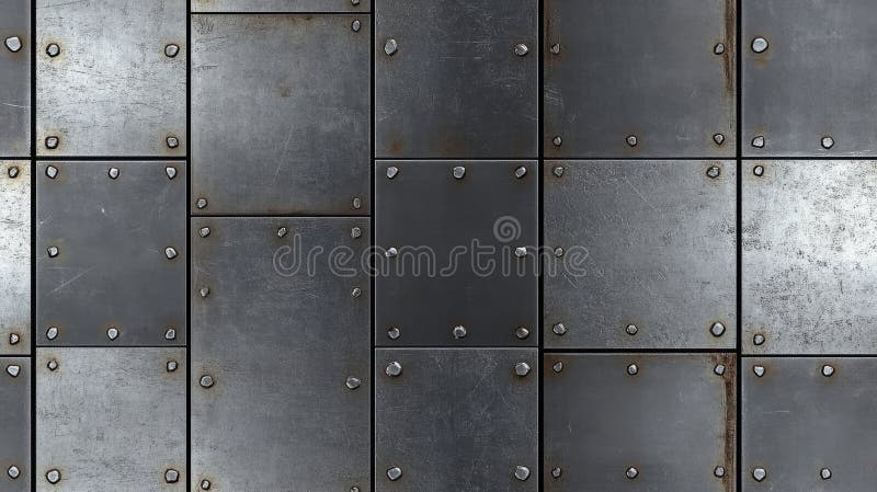 An Abstract Composition Features Various Black Metal Tiles Showcasing ...