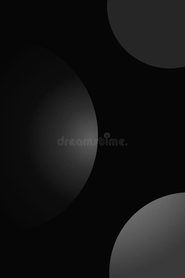 Abstract Minimalistic Artwork with Black Gradients and Circular ...