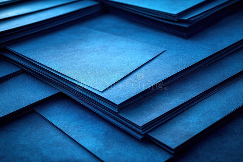 An Abstract Composition Featuring Blue Textures and Various Layers of ...