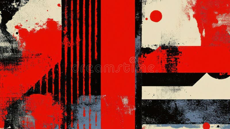 Abstract Composition Featuring Bold Colors and Geometric Shapes ...