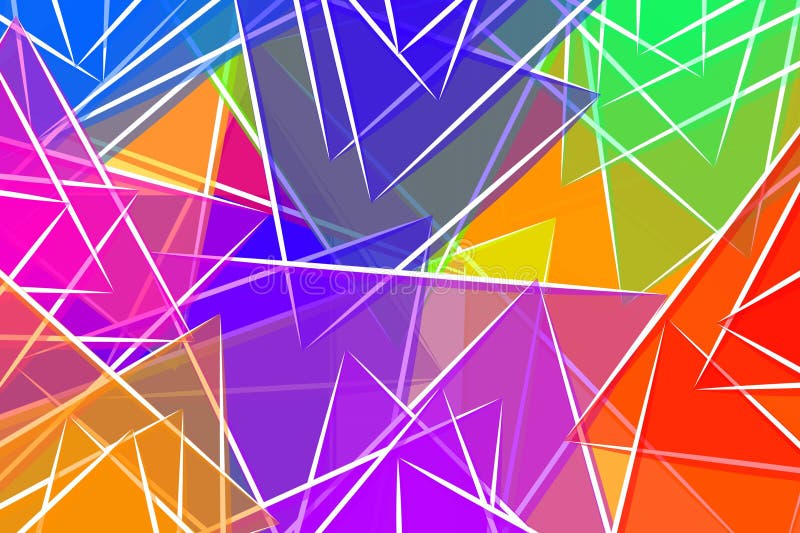 An Abstract Composition Featuring A Dynamic Array Of Geometric Shapes With Sharp Angles And