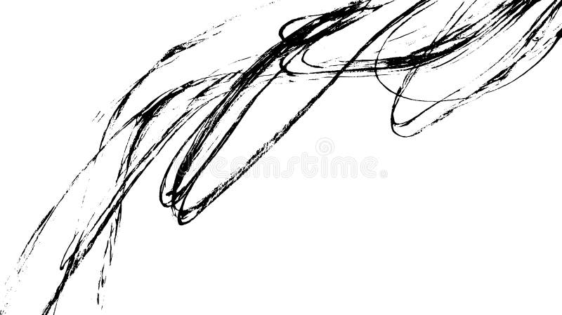 An Abstract Composition Featuring Dynamic Black Lines and Curves on a ...