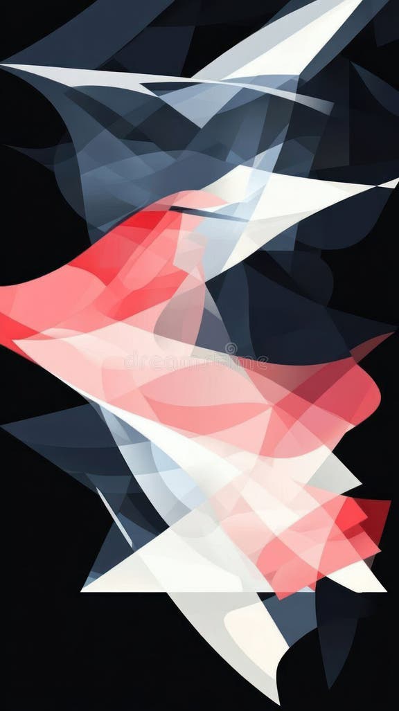 An Abstract Composition Featuring Dynamic Shapes and Colors, Evoking ...