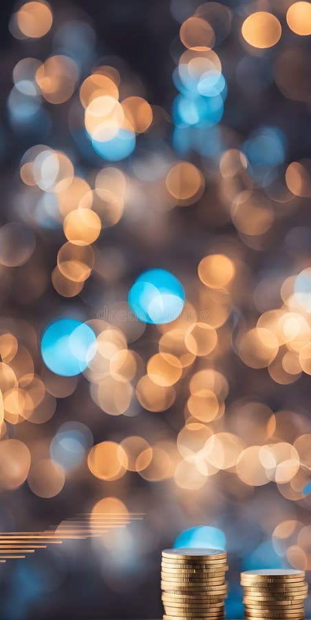 An Abstract Composition Featuring Financial Technology Elements with ...