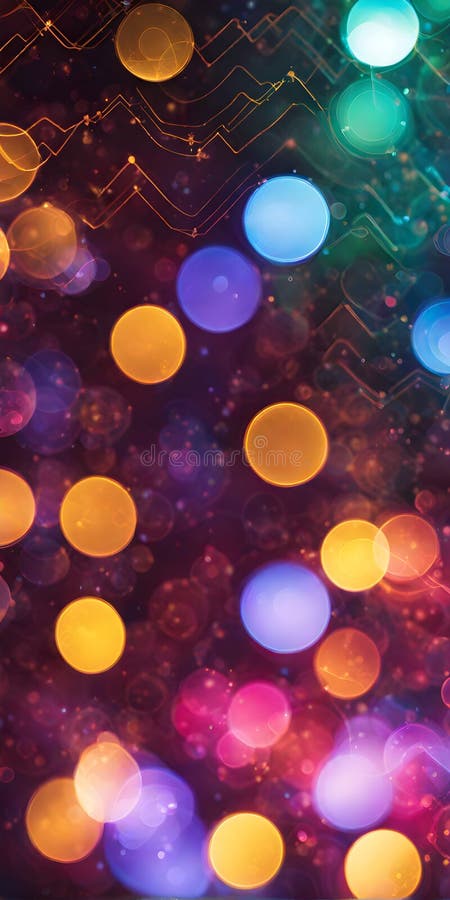 An Abstract Composition Featuring Financial Technology Elements with ...