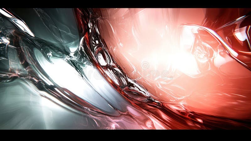 An Abstract Composition Featuring Fluid Shapes and Colors, Evoking ...