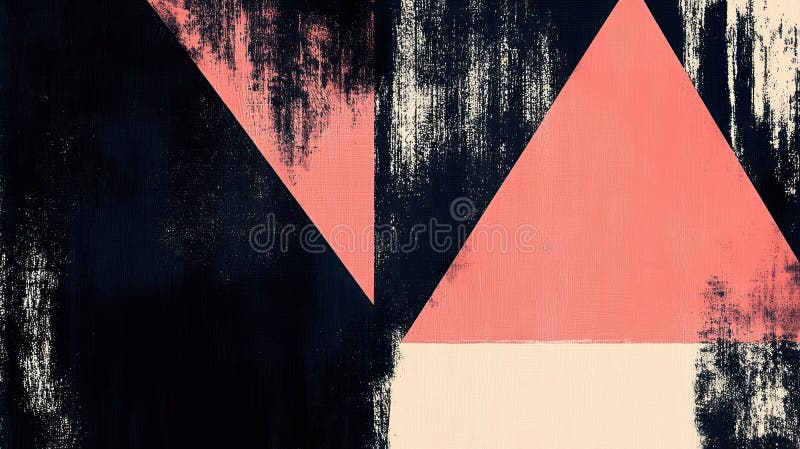 Abstract Composition Featuring Geometric Shapes in Contrasting Colors ...