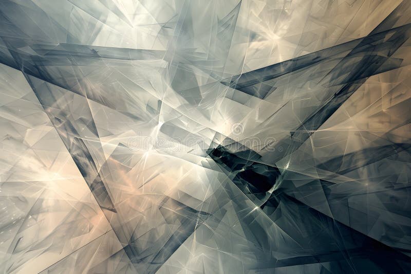 Abstract Composition Featuring Layered Translucent Shapes and Light ...