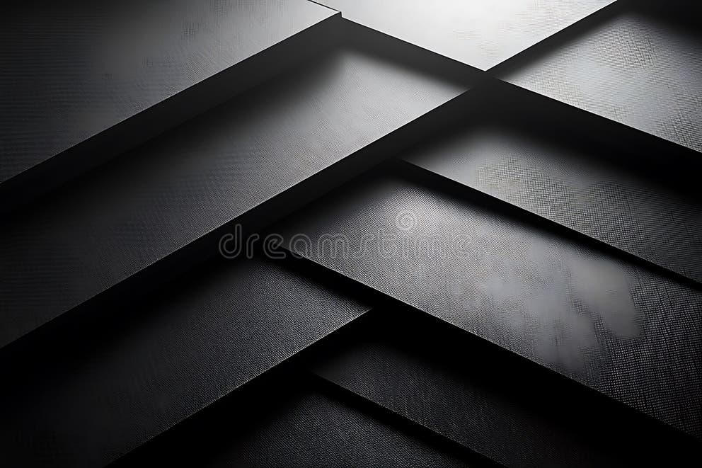 Abstract Black Geometric Background Overlapping Textured Layers Design ...