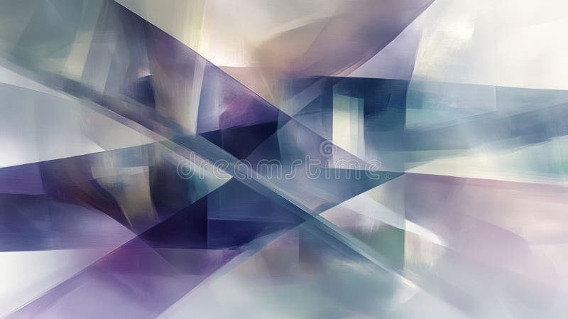 An Abstract Composition Featuring Overlapping Shapes and Soft Colors ...