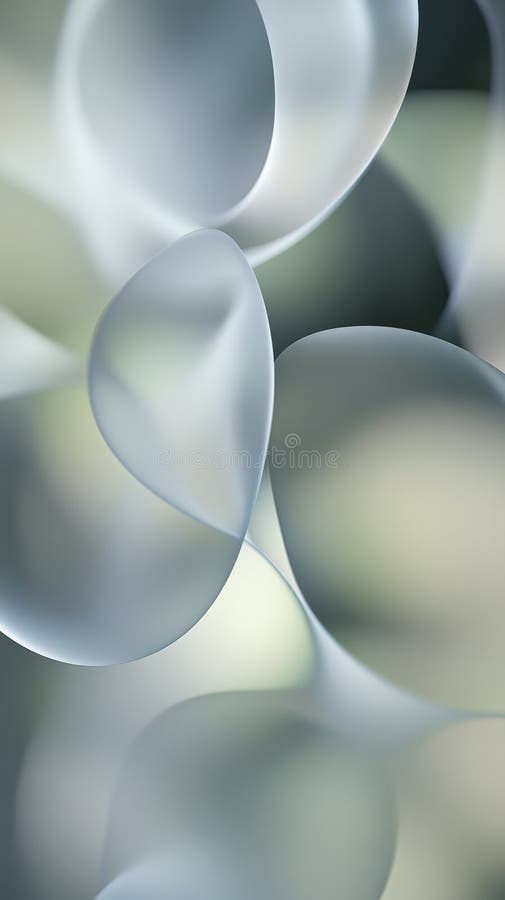 Abstract Close-up of Translucent Shapes in Soft Hues Stock Illustration ...