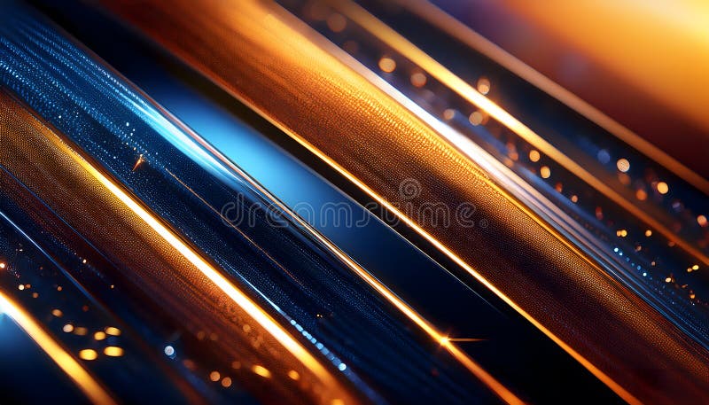 An Abstract Composition Featuring Parallel, Glowing Lines with a ...