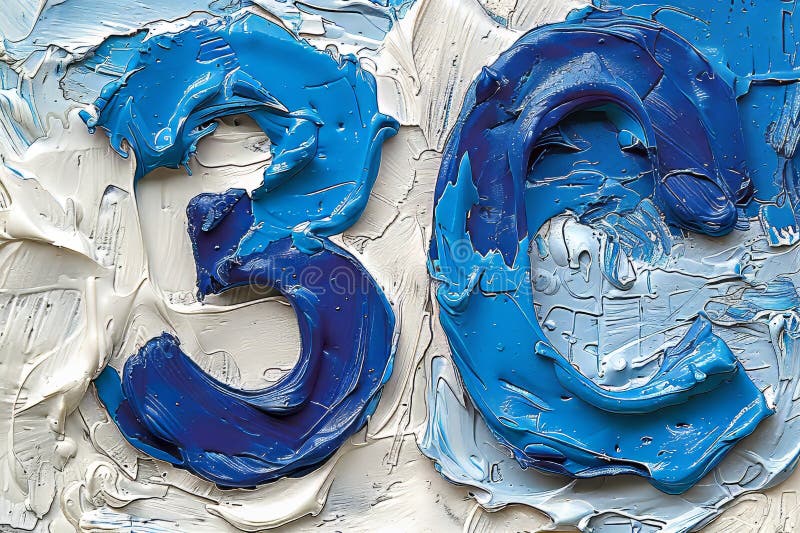 Abstract Composition Featuring Random Numbers in a Unique Typography ...