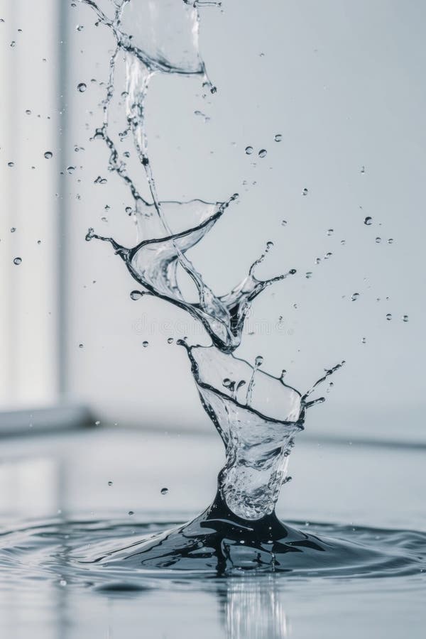 Abstract Composition Featuring a Series of Dynamic Water Drop ...