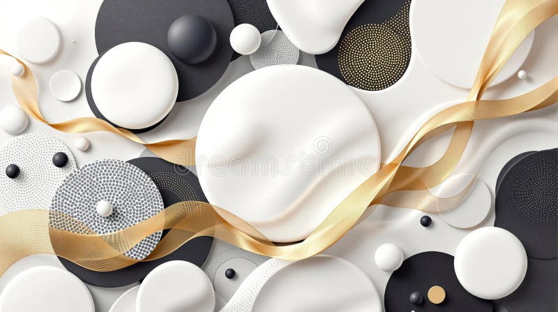 Abstract Composition Featuring Smooth, Organic Shapes Stock ...