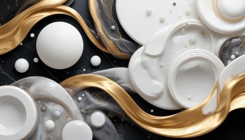 Abstract Composition Featuring Smooth, Organic Shapes Stock ...