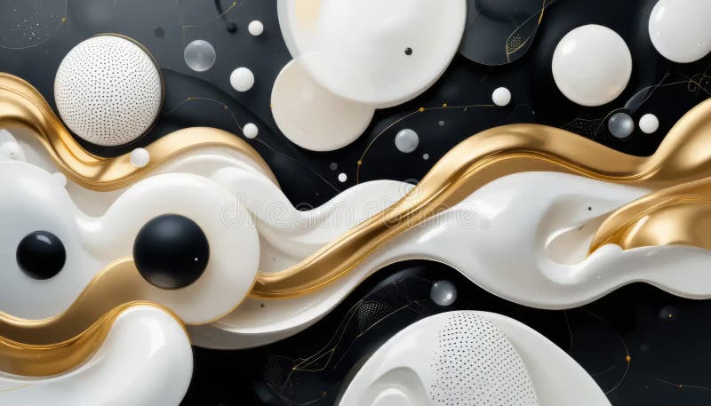 Abstract Composition Featuring Smooth, Organic Shapes Stock ...