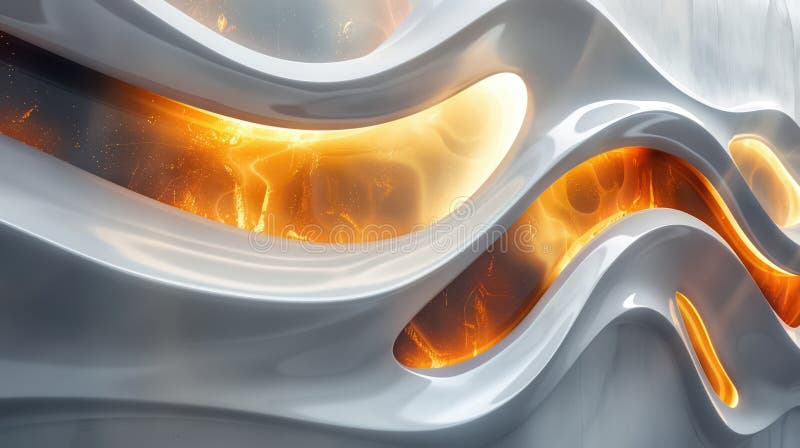 Abstract Composition Featuring Smooth, Organic Shapes Stock ...