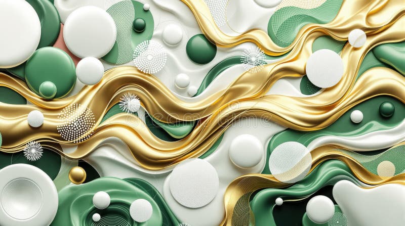 Abstract Composition Featuring Smooth, Organic Shapes Stock ...