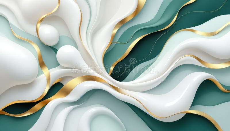 Abstract Composition Featuring Smooth, Organic Shapes Stock ...