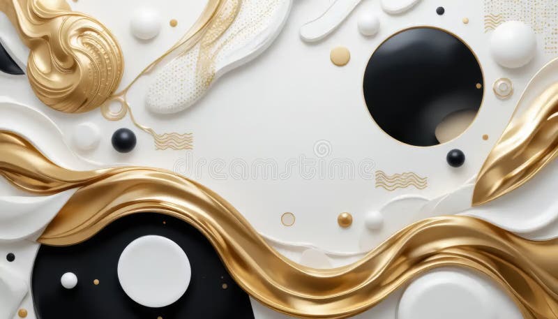 Abstract Composition Featuring Smooth, Organic Shapes Stock ...