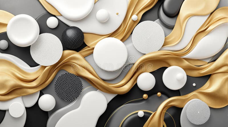 Abstract Composition Featuring Smooth, Organic Shapes Stock ...