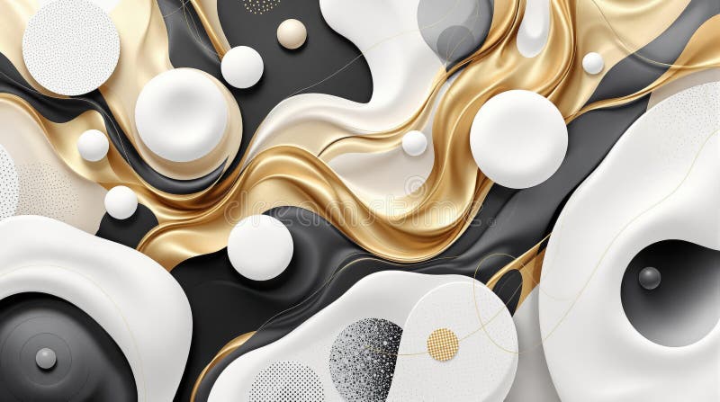 Abstract Composition Featuring Smooth, Organic Shapes Stock ...