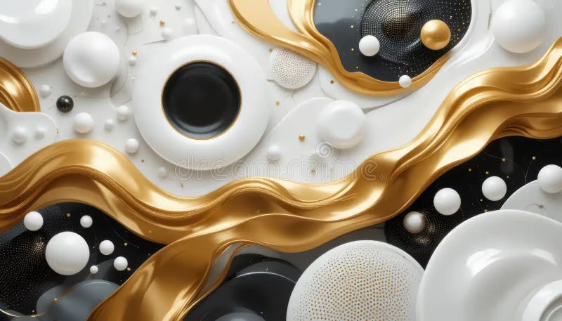 Abstract Composition Featuring Smooth, Organic Shapes Stock ...