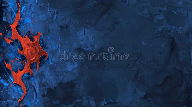 Abstract Composition Featuring Vibrant Red Paint Splash Against Deep ...