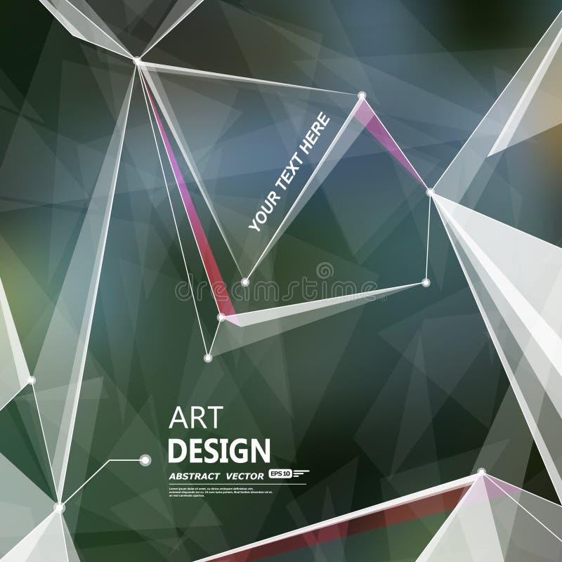 Abstract Composition, Font Texture, White Cybernetic Dots, Title ...