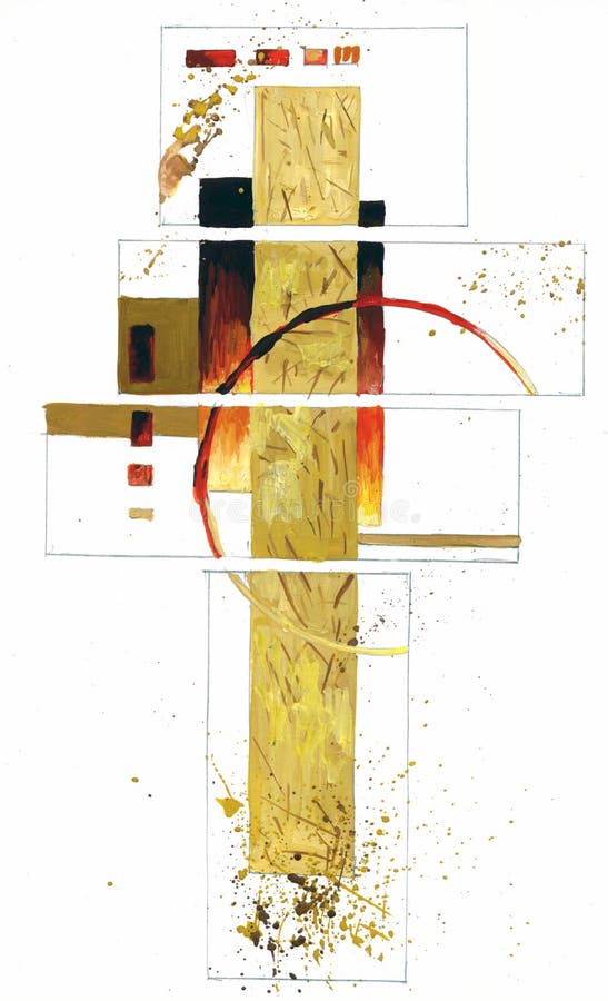 Abstract Composition of Four Parts Stock Illustration - Illustration of ...