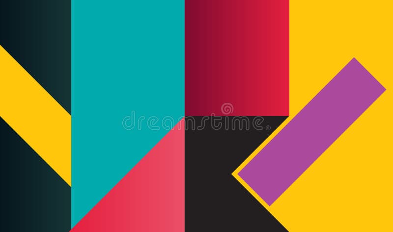 Abstract Composition with Geometric Shapes. Design of Poster Template ...