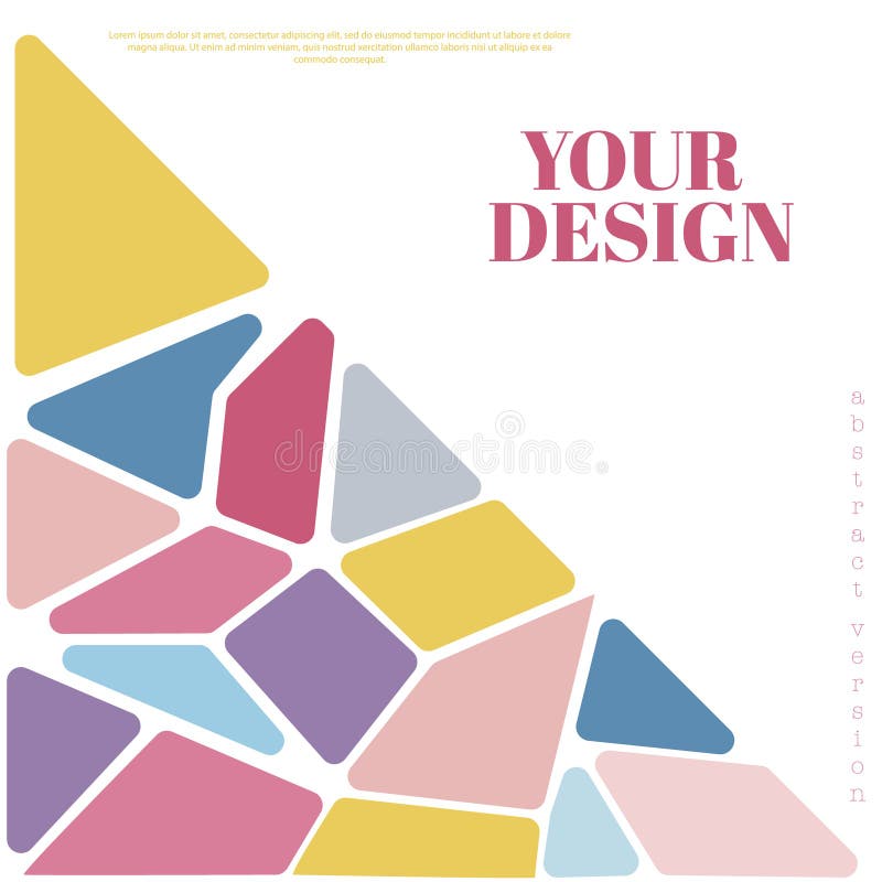 Abstract Composition of Geometric Shapes. Layout and Ideas for Title ...