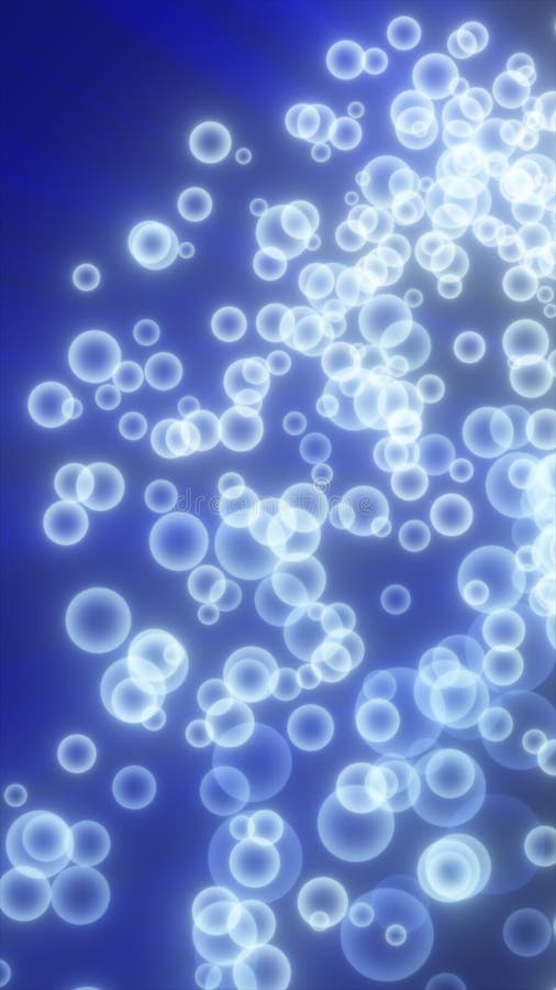 Abstract Composition of Glowing Blue Particles Resembling Floating ...